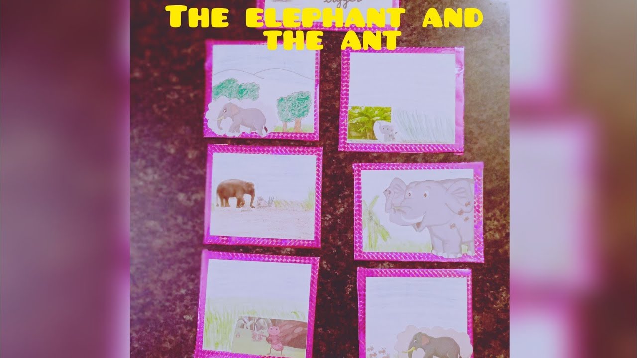 Moral stories/"The elephant and the ant"/ learn using flash card/ learn ...