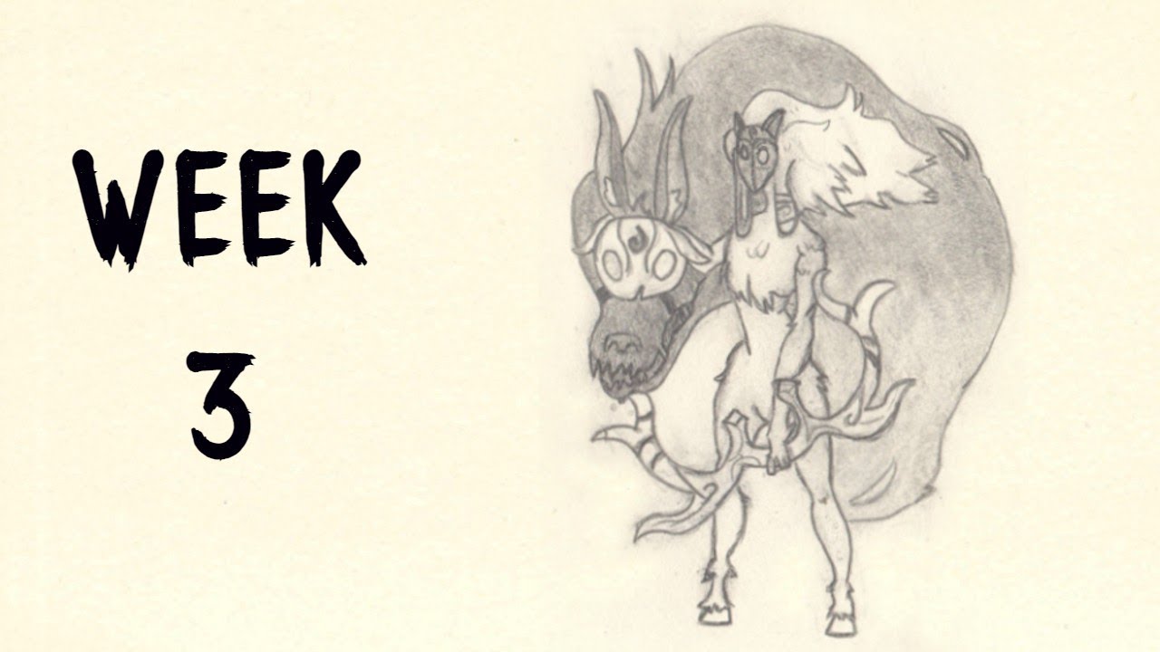 Drawing Kindred from League of Legends and hands - YouTube