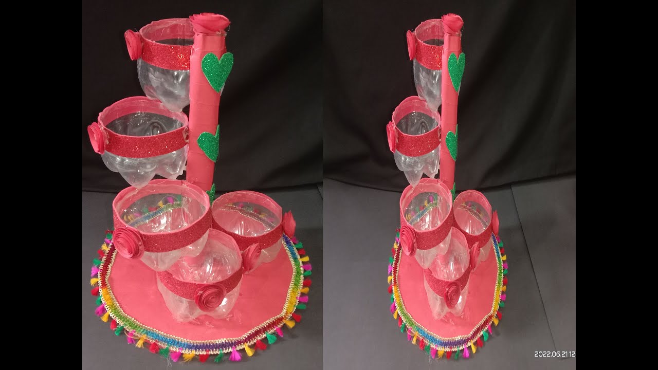 DIY Best Out of Waste Plastic bottle craft | Plastic Bottle Organizer ...