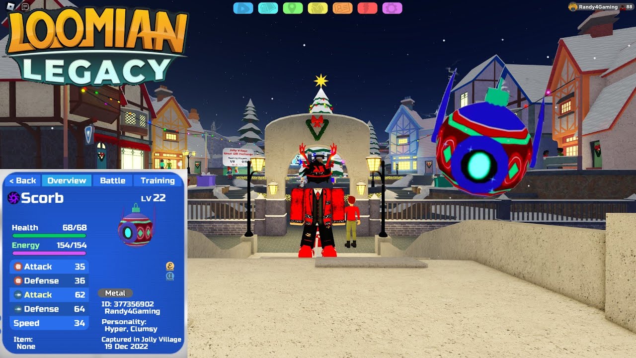 GLEAMING CHRISTMAS SCORB!! |Loomian Legacy| Roblox - YouTube