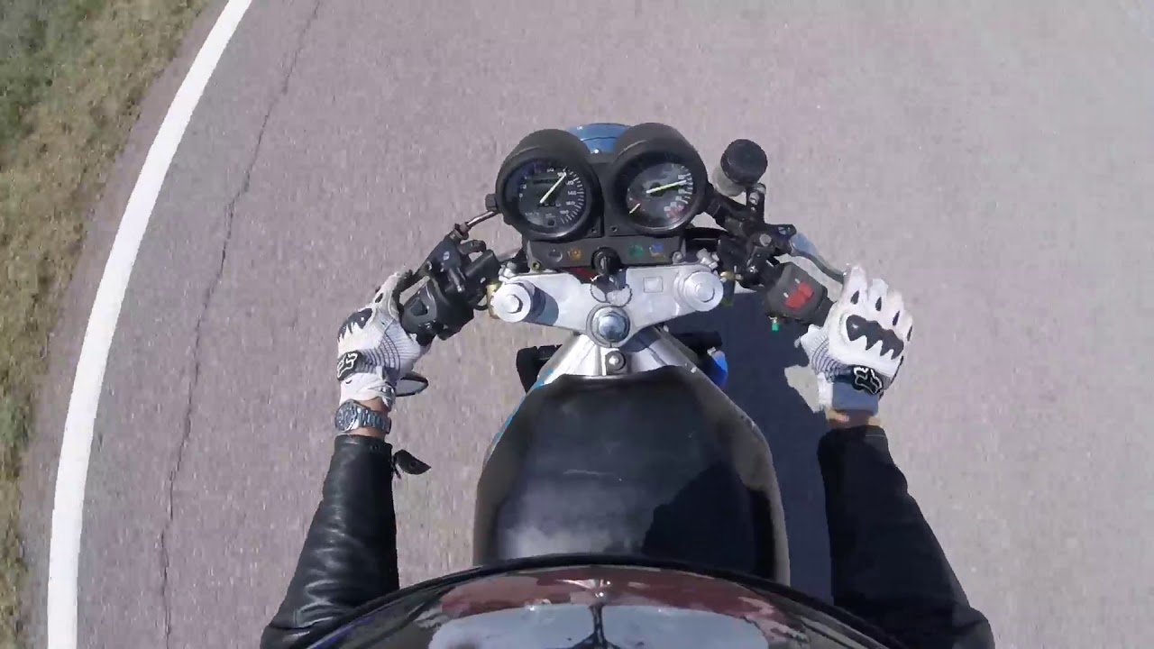 Honda cb1 400cc top speed trackday and crash(skordalidis ...