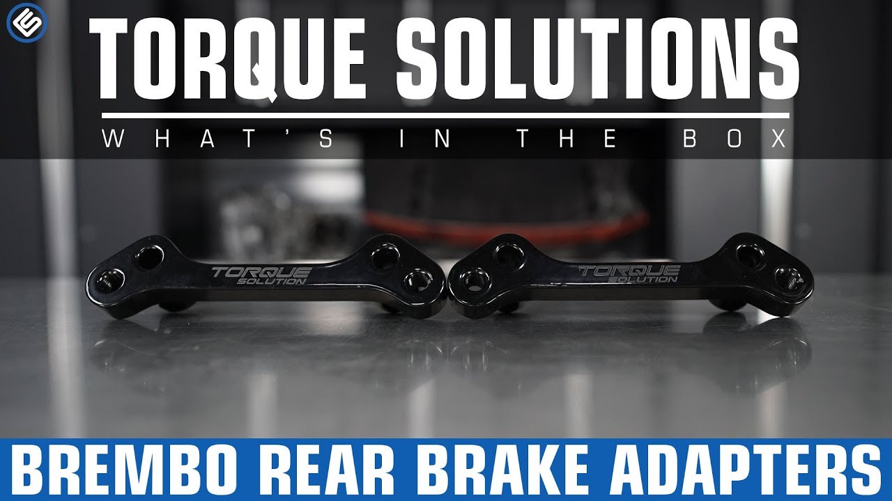 Torque Solutions Brembo Rear Brake Adapters - Subaru WRX 2008+ - YouTube