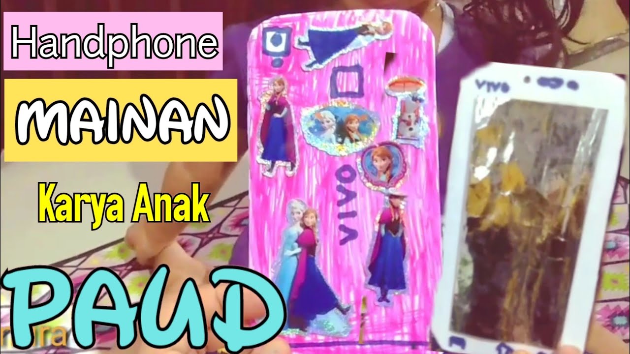 CARA MEMBUAT HANDPHONE DARI KARDUS BEKAS | Kegiatan Kreatif Anak Paud ...