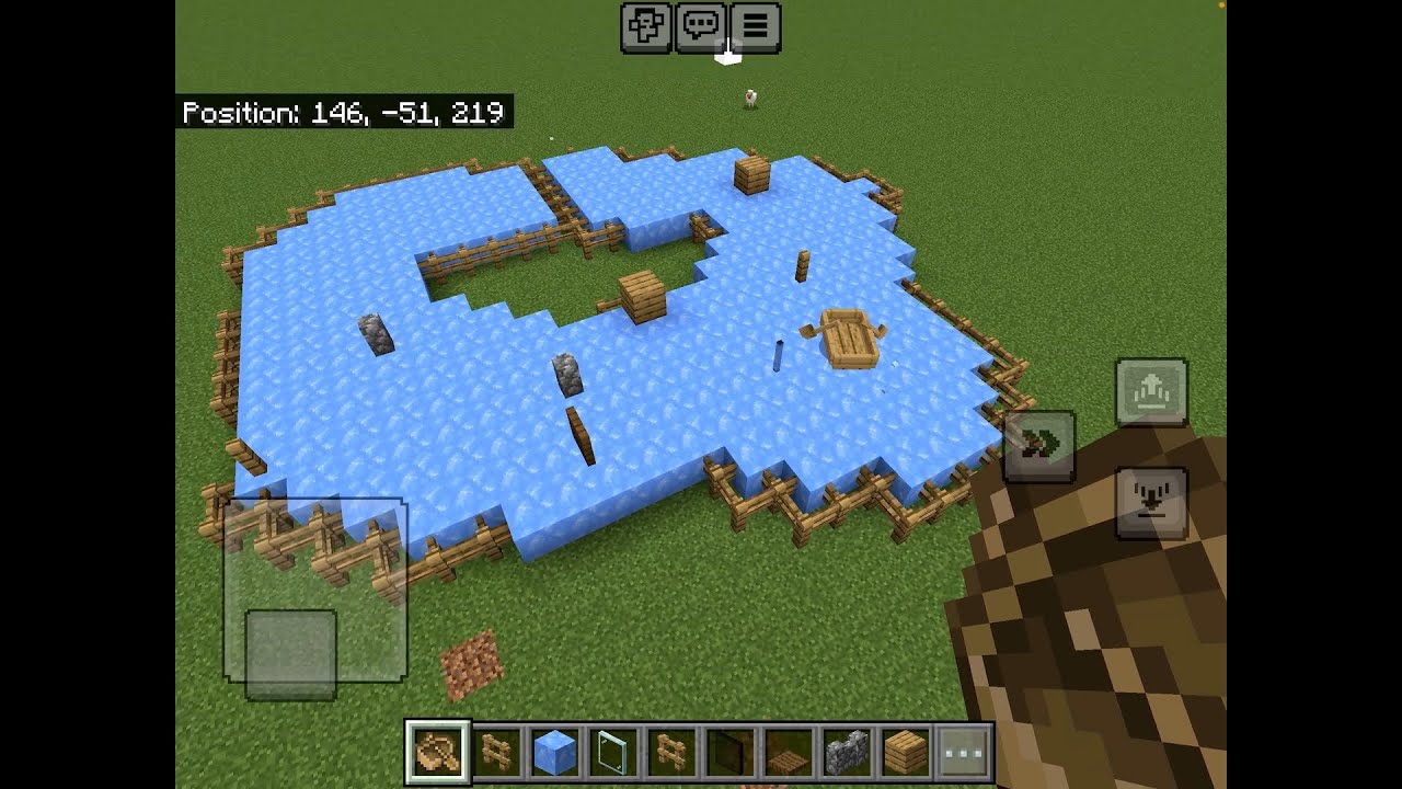 Ice rink race track with obstacles - Minecraft Pocket Edition - YouTube