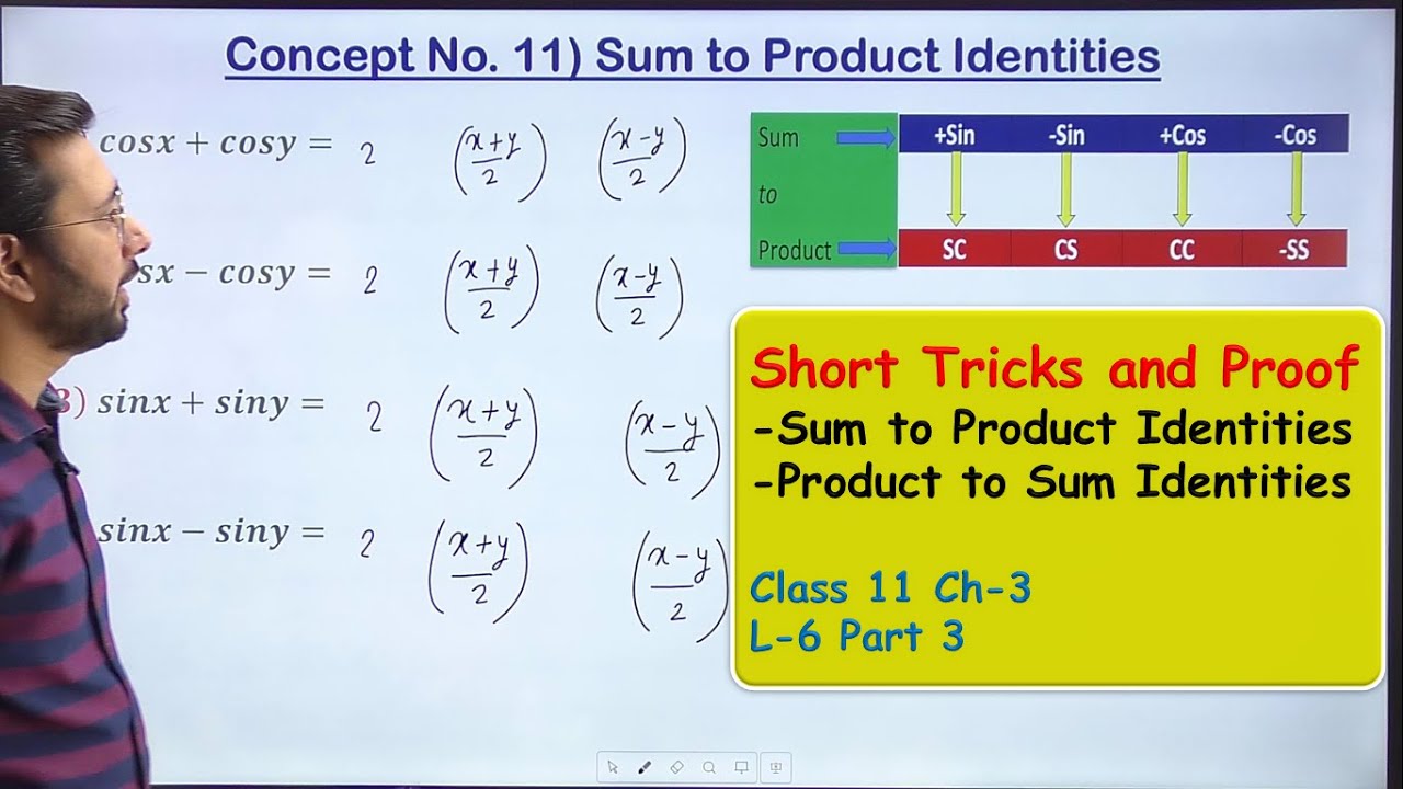 Trick and Derivation of Trigonometric Identities | Sum to Product ...
