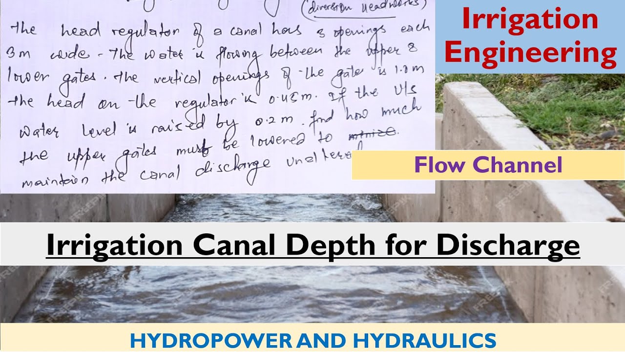 Irrigation Canal Depth for Discharge - YouTube