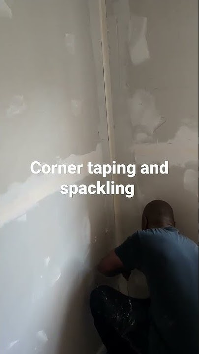 Corner taping and spackling - YouTube