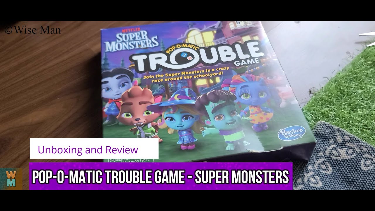 Pop O Matic Trouble game - Super Monsters - Unboxing and Review - YouTube