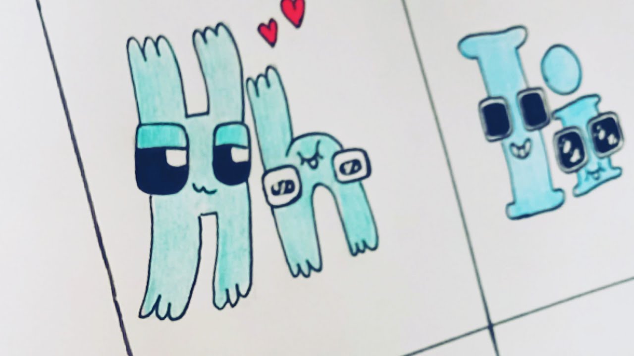 how to draw alphabet lore big and small latters | part 2 - YouTube