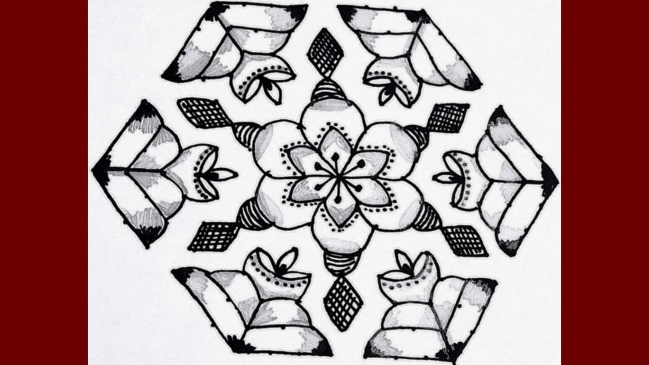 15 to 8 dots beautiful deepa rangoli for diwali|| dipavali rangoli ...