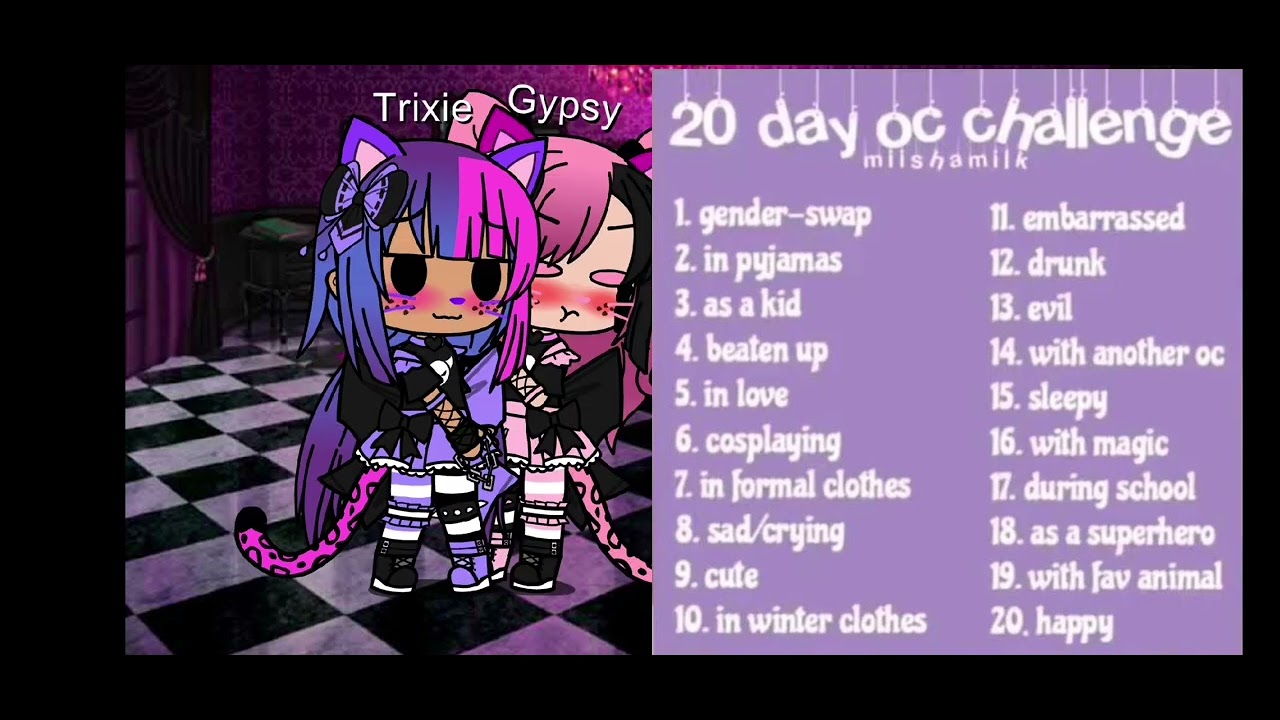 20 Day OC Challenge in 1 video | Gacha Club/Gacha Life - YouTube