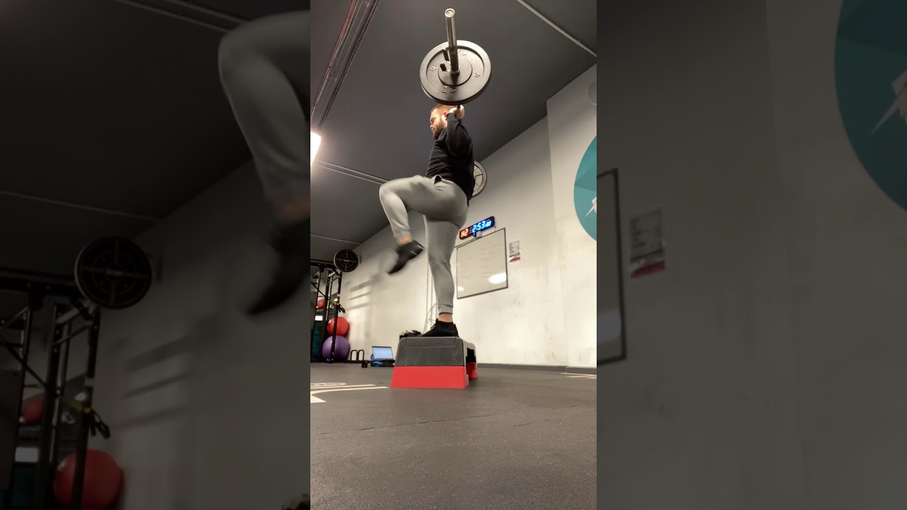 Barbell Step Up w/ Knee Drive - YouTube