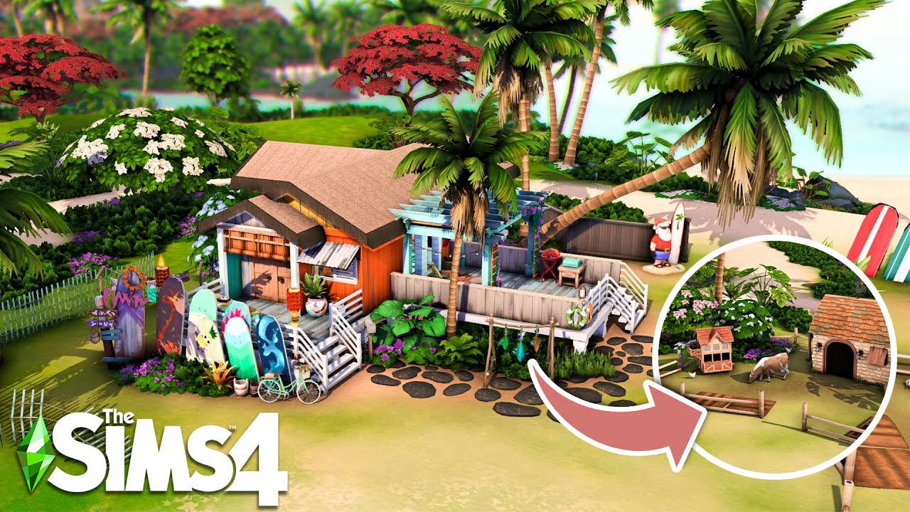 Surfer & Farmer Shack | NO CC | The Sims 4 Speed Build - YouTube