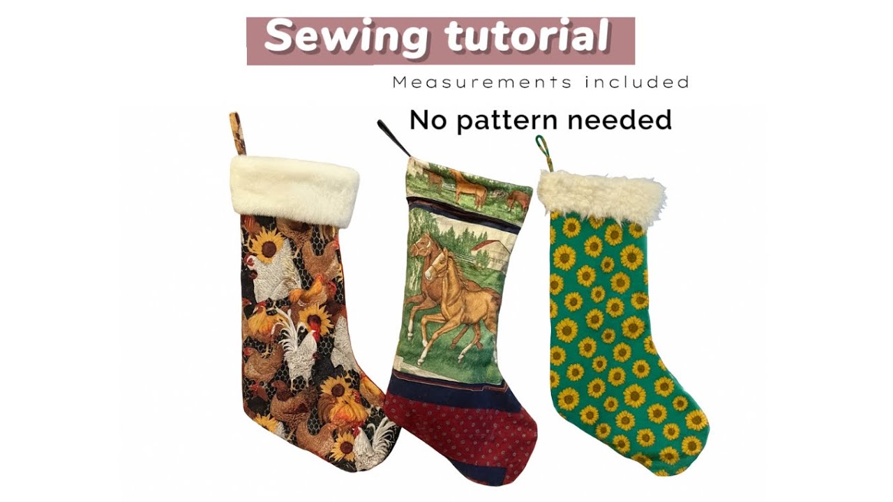 How to Sew Christmas Stockings | NO PATTERN | QUICK AND EASY - YouTube