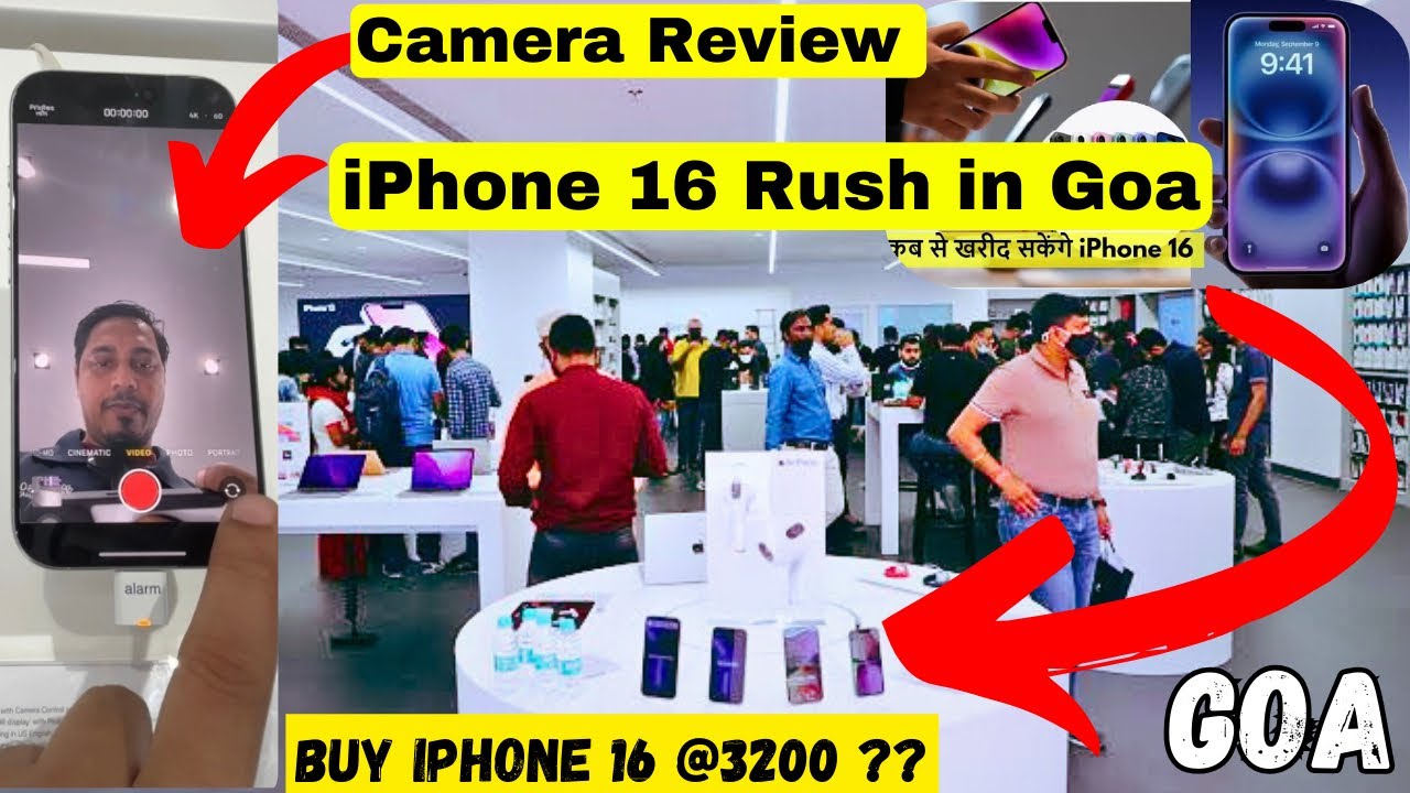 Rush To Buy iPhone 16 at Apple Stores in Goa | iPhone 16 Pro Max Camera ...