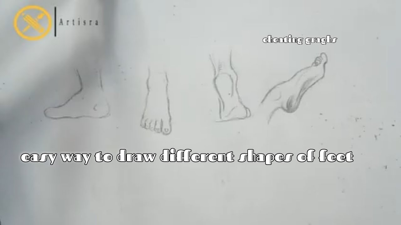 How to draw foot from different angles. - YouTube
