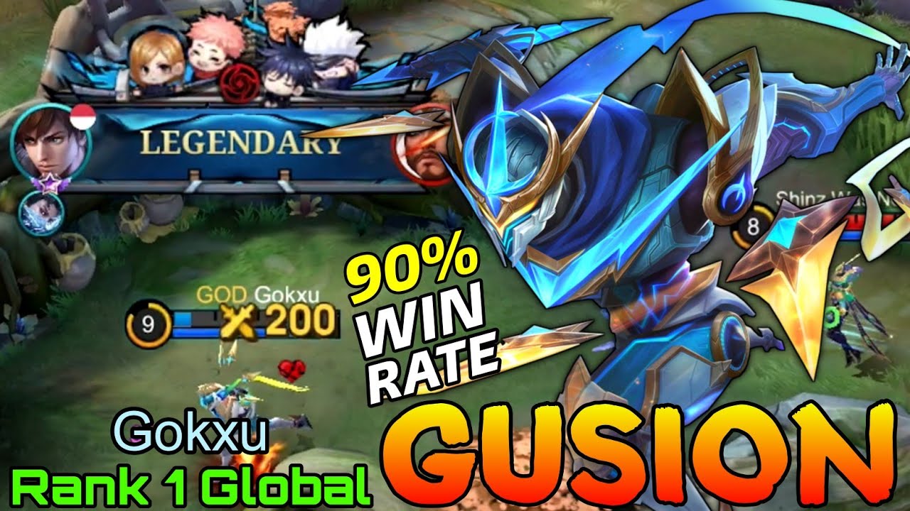 Legendary Gusion 90% Current Win Rate - Top 1 Global Gusion by Gokxu ...