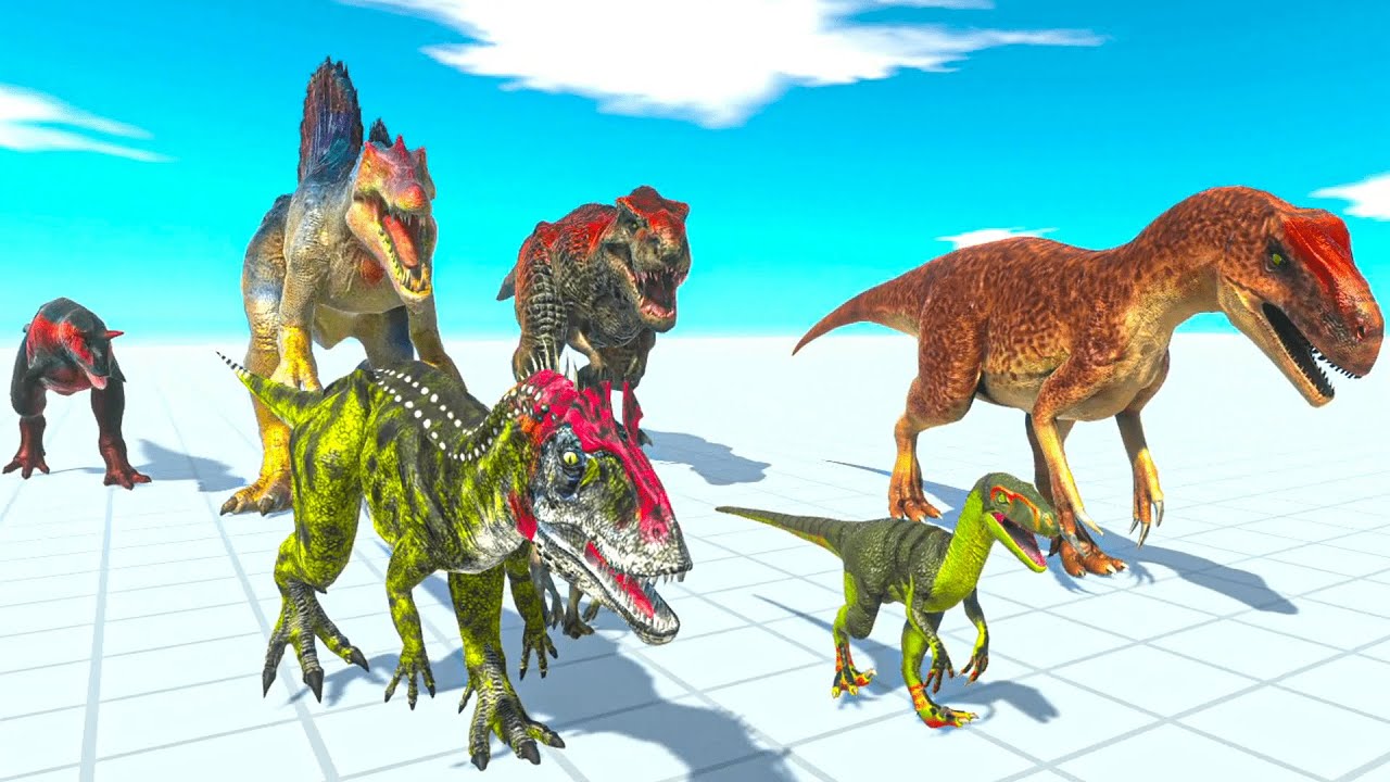CARNIVORE DINOSAURS NEIGHBORS attack T REX AGAIN ARBS - Animal Revolt ...