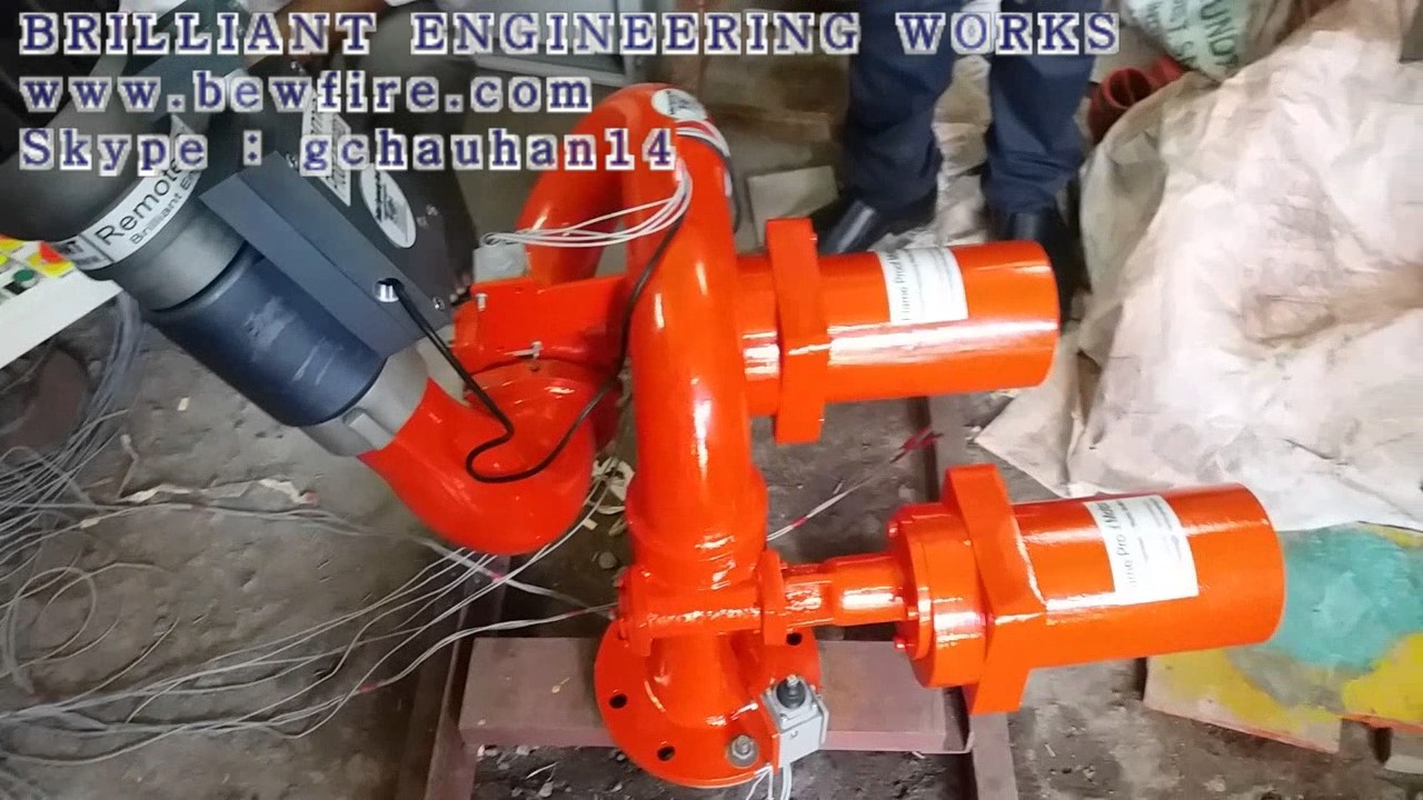 Remote Controlled Fire Water Monitor - YouTube