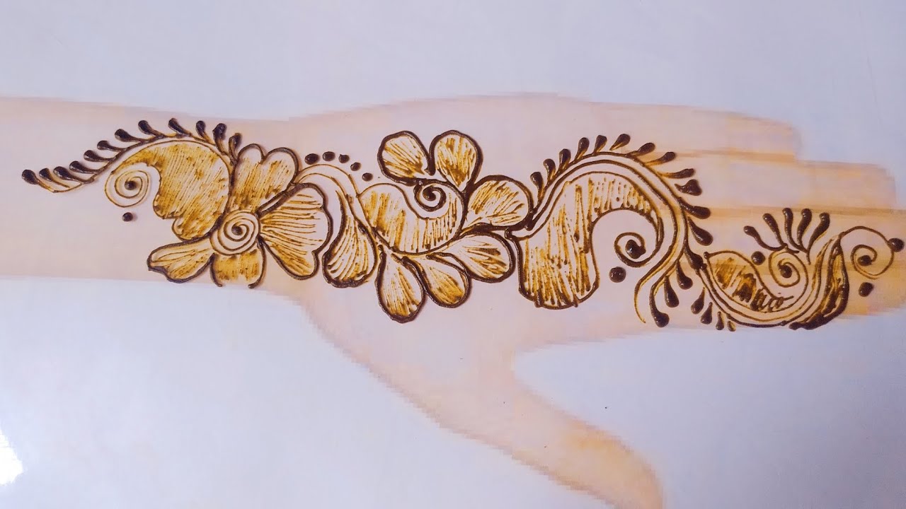 mehndi design bail for front hand || bel mehndi design front hand ...