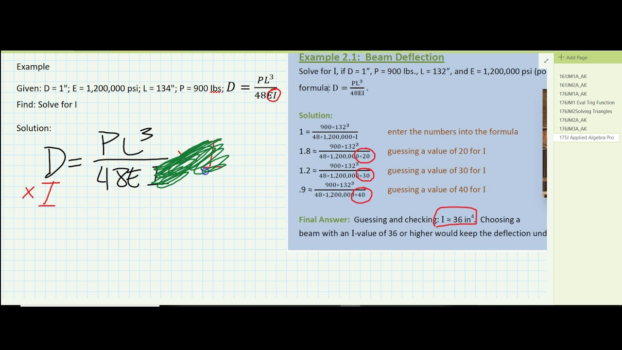 Applied Algebra Example - YouTube