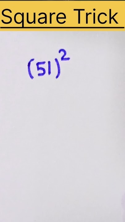 2 Digit Square trick |Square Trick| Short trick for fast calculation | #shorts #maths - YouTube