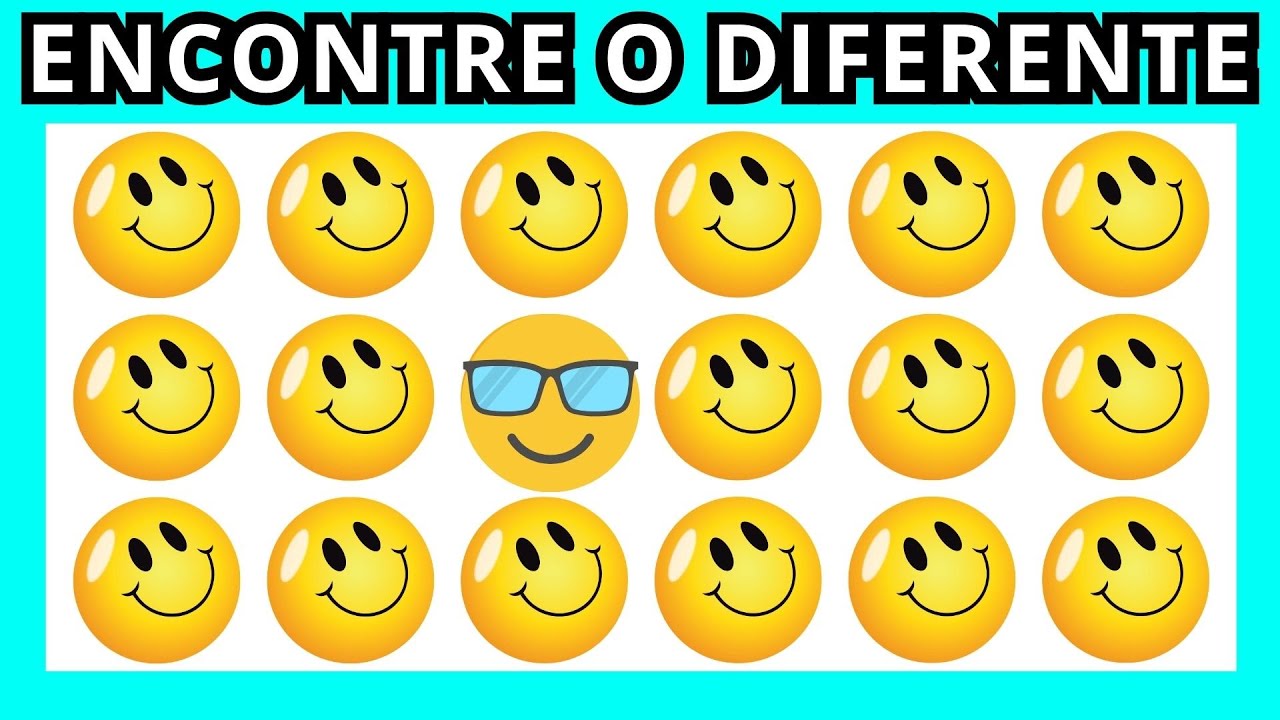 Descubra o Emoji diferente #35 - Encontre o Emoji diferente - Hora do ...