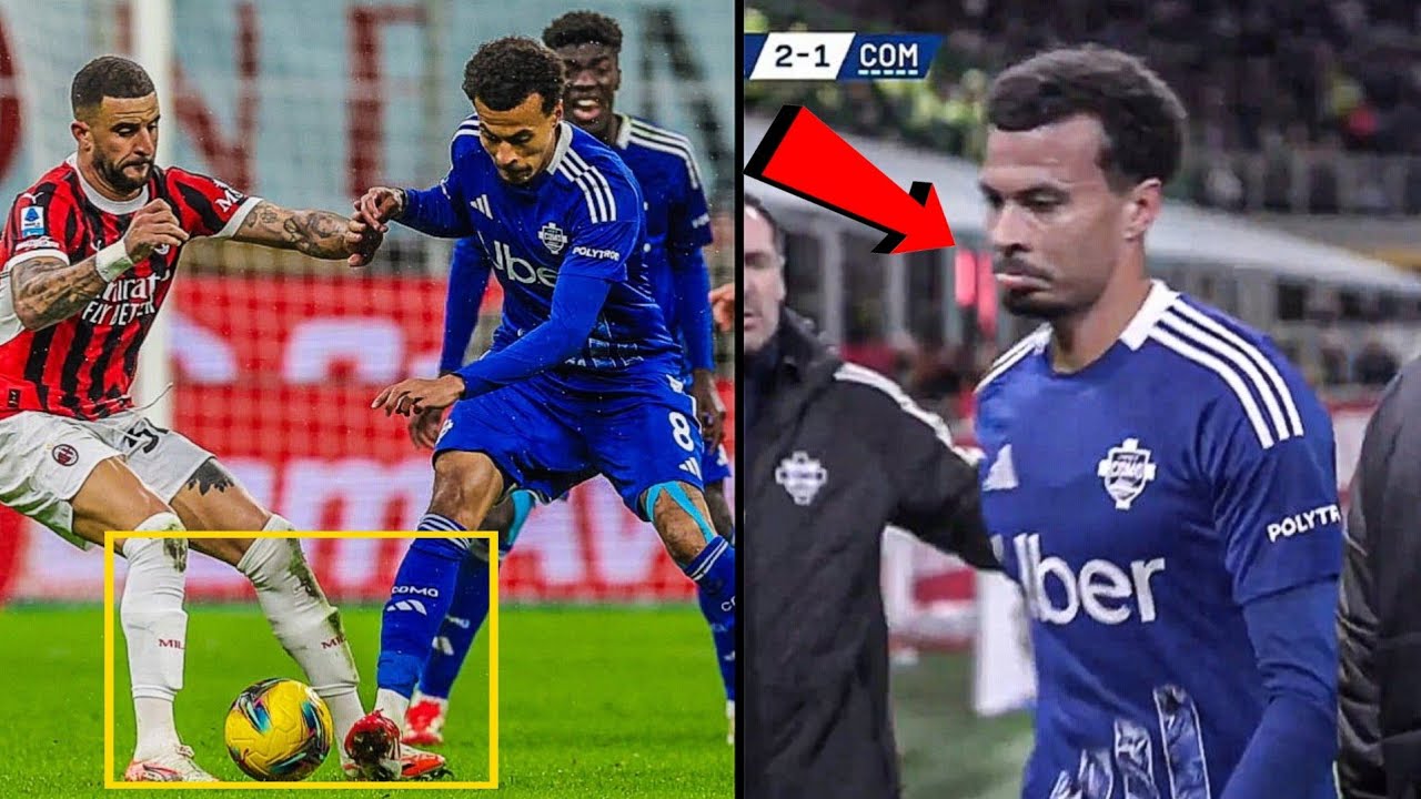 🟥 Dele Alli's CRAZY RED CARD on his debut for Como against AC Milan ...