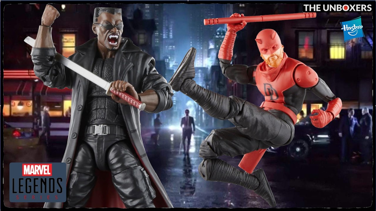 Marvel Legends Blade & Daredevil - Marvel Knights Action Figures - YouTube