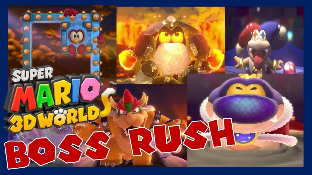 ALL BOSSES SUPER MARIO 3D WORLD - YouTube
