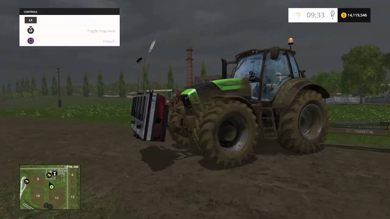Back on the mega farm tending cows/crops - YouTube