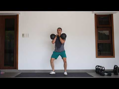 Dual KB Front Rack Squat - YouTube