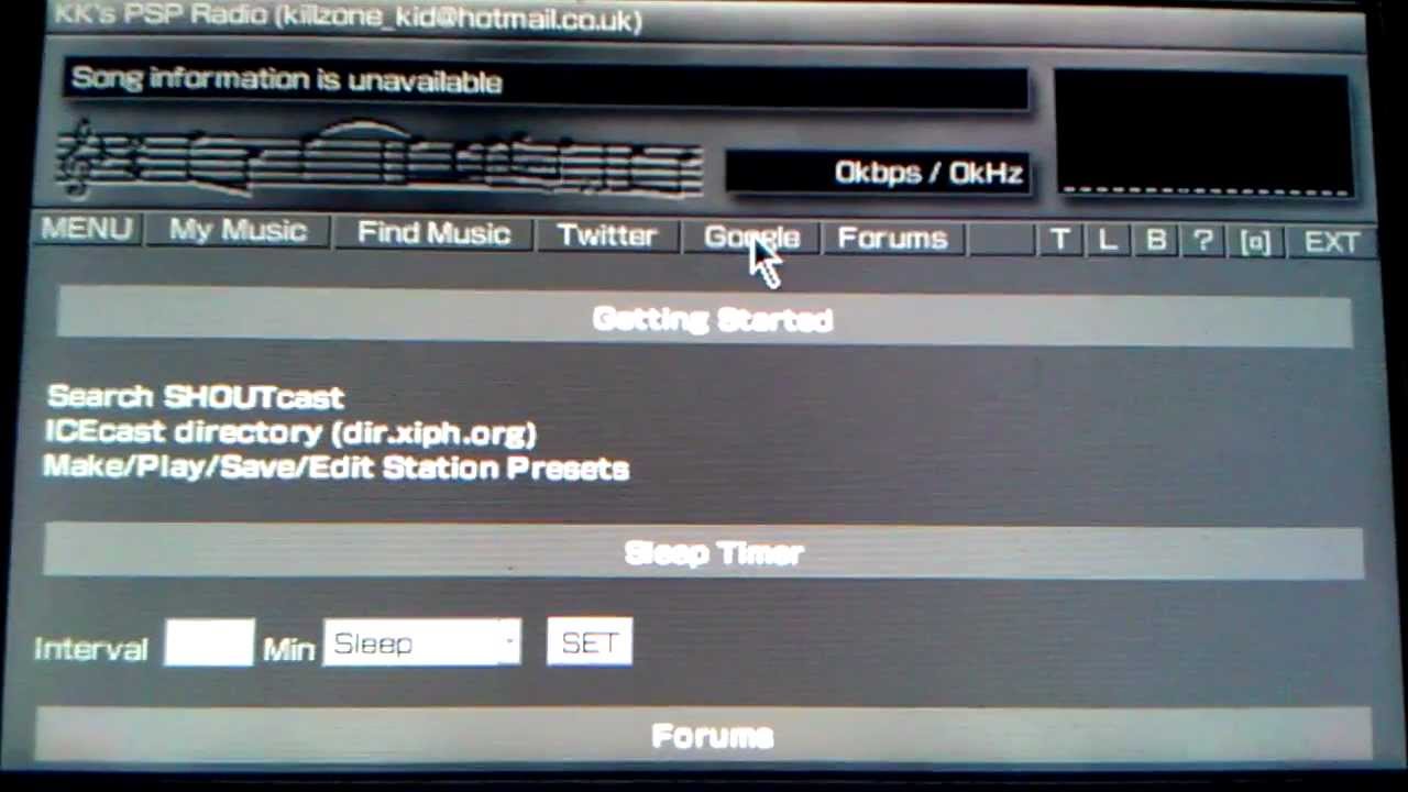 Decent internet radio player for a PSP / Kunnollinen nettiradiosoitin ...