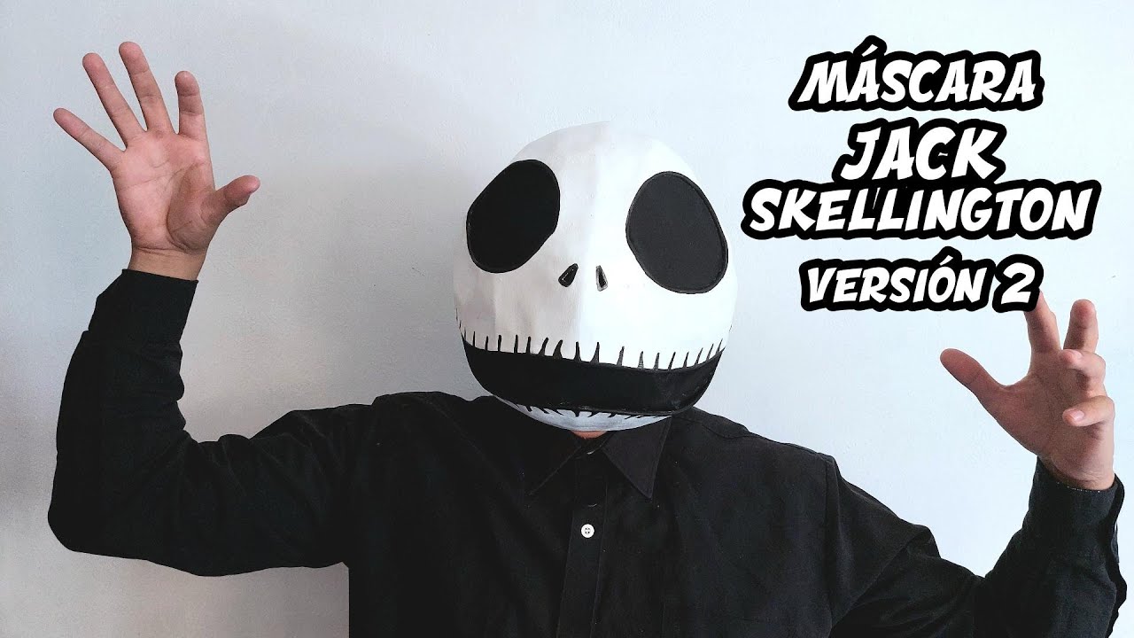 Cómo hacer la MÁSCARA de JACK /Cabeza de Jack Skellington hecha con ...