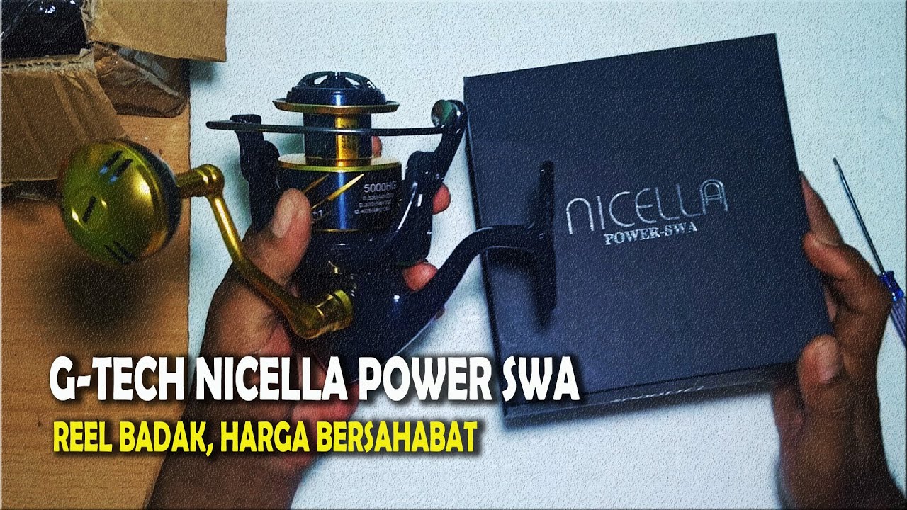 UNBOXING REEL GTECH NICELLA POWER SWA 5000 HG ( 2022 ) - YouTube