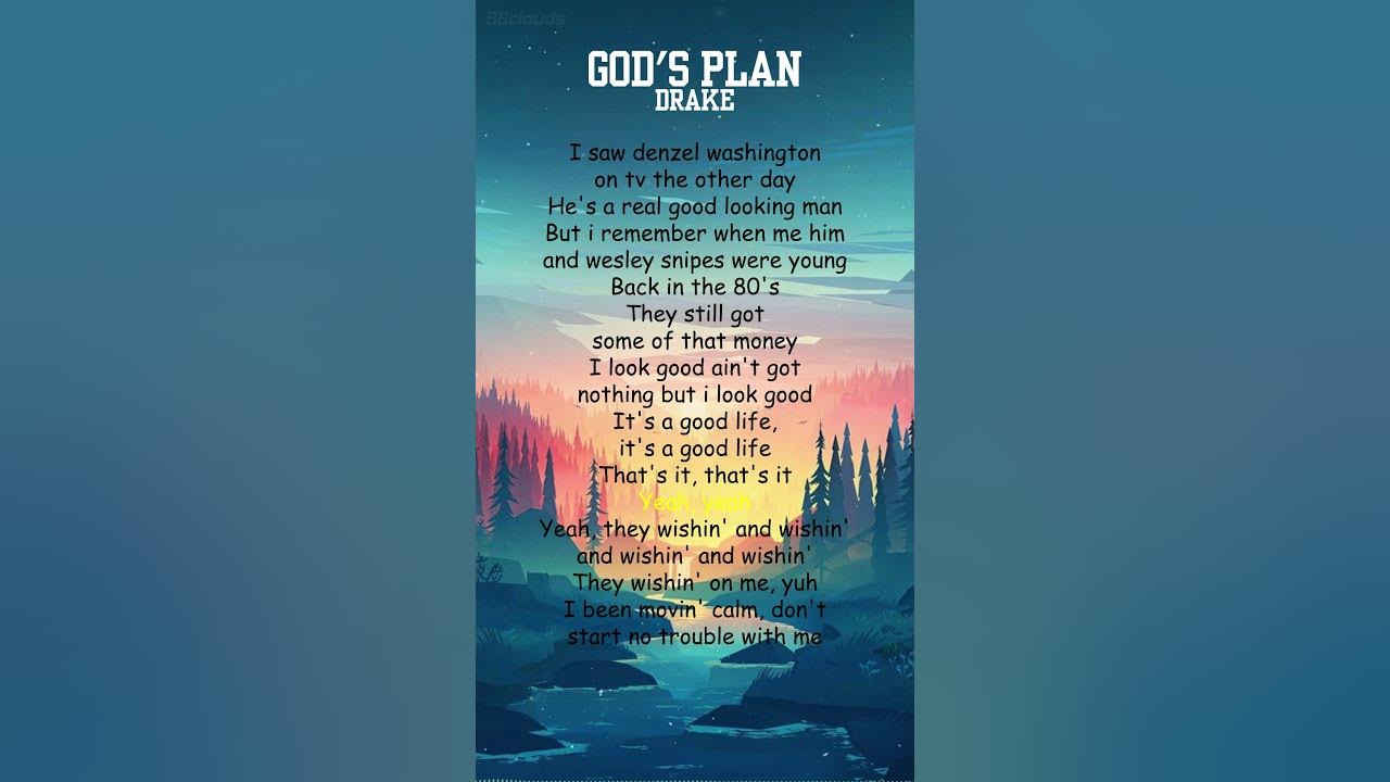 Drake - God's Plan (Lyrics) #shorts - YouTube