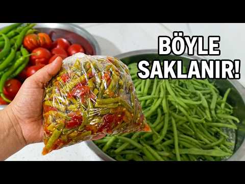 Kışlık Taze Fasulye Nasıl Saklanır? İlk Günkü Gibi Taze Kolay Pratik #tazefasulyebuzluğanasılatılır