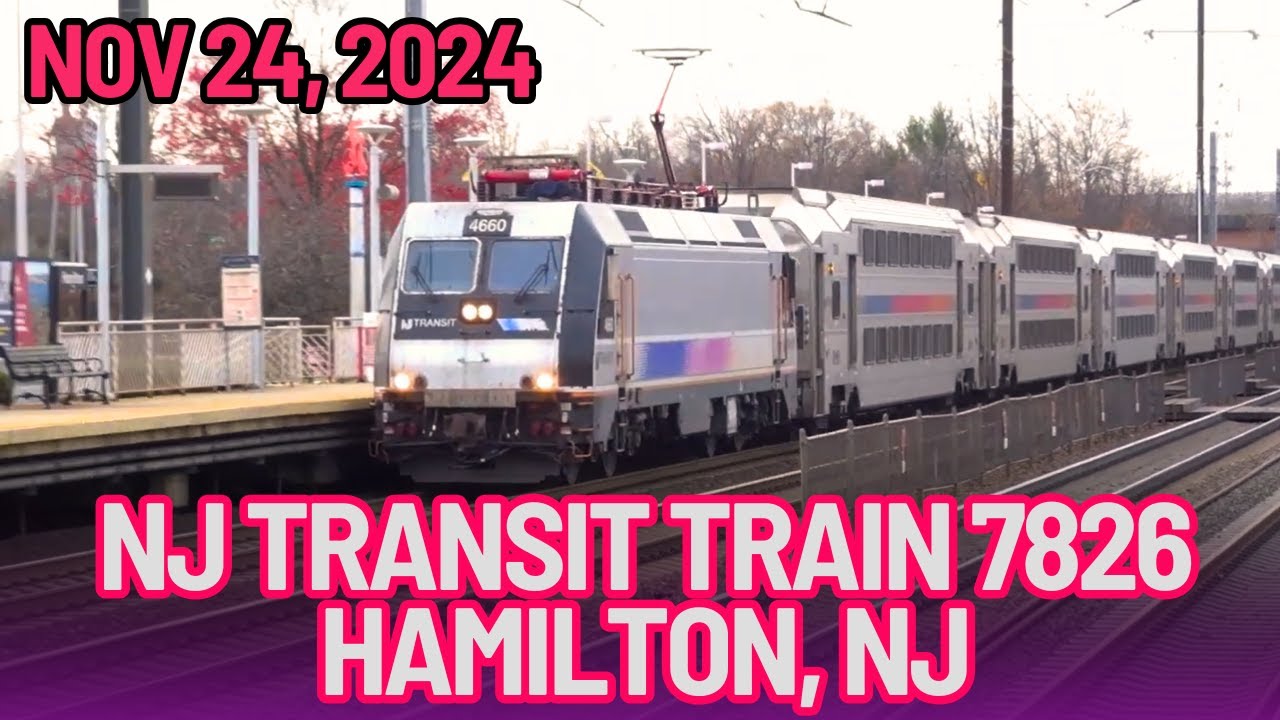 NJT Northeast Corridor Line Train 7826 at Hamilton | ALP-46A 4660 | Nov ...