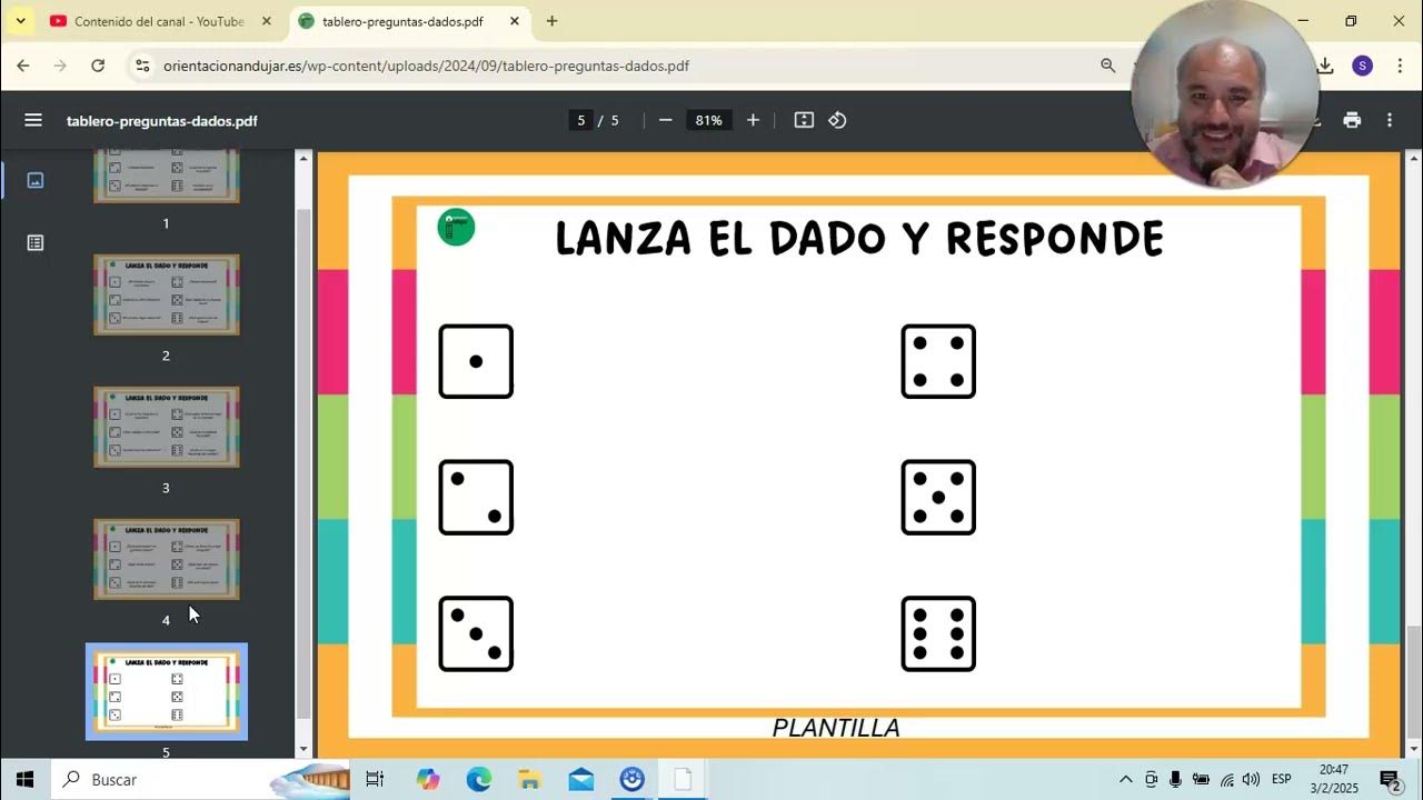 Lanza el dado y responde. Juego de preguntas y respuestas - YouTube