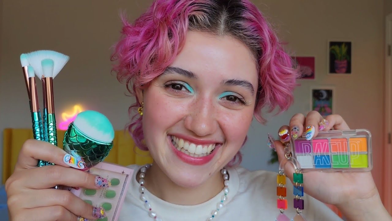 ASMR Doing Your Summer Makeup ☀️ (layered sounds, whispered personal ...