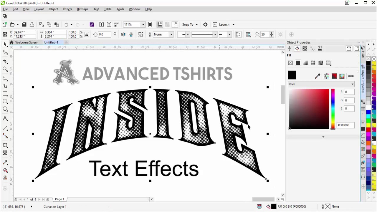 T-shirt Design Tutorial Creating Effects to the Inside of Text or ...