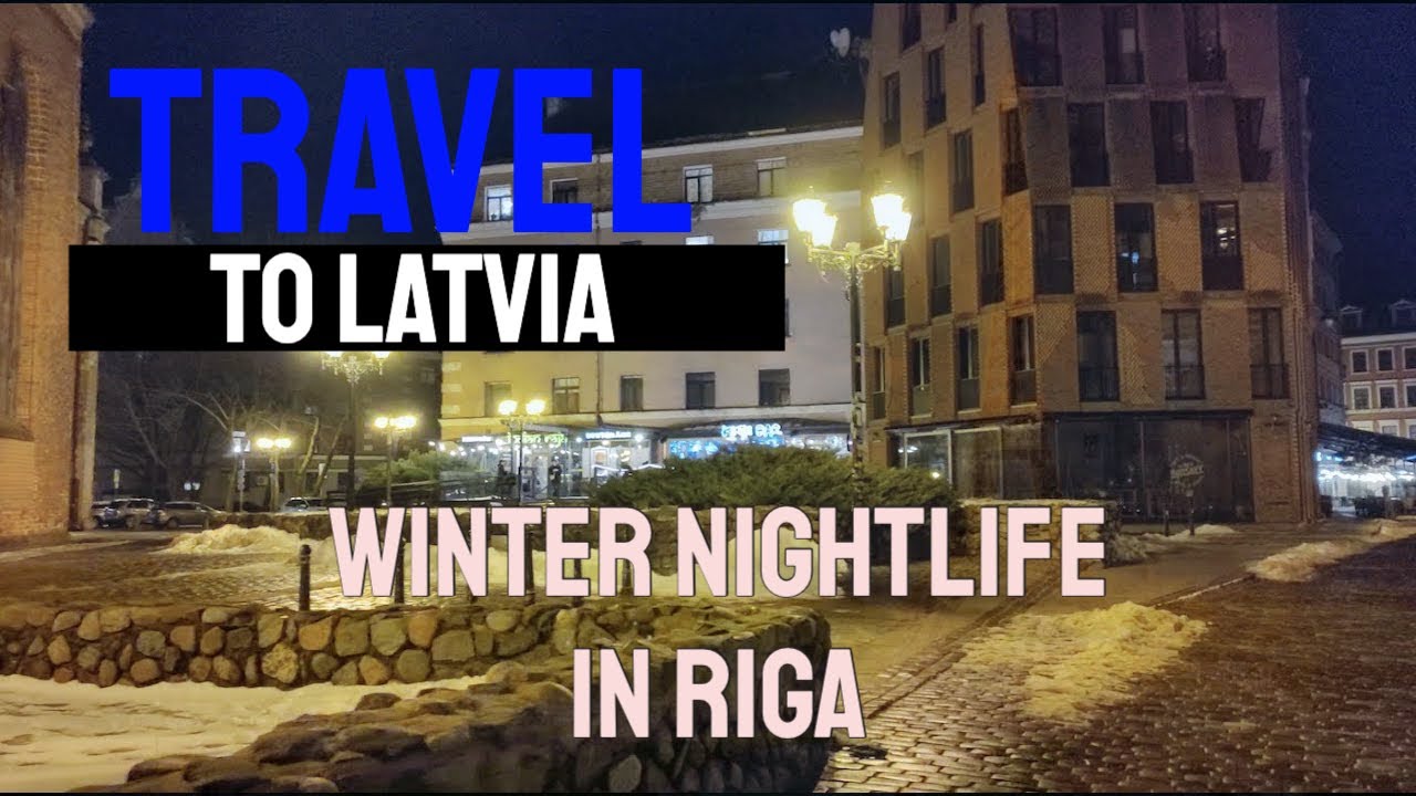 Travel to Latvia - 4K - Winter night walk in Riga - 2023 - YouTube