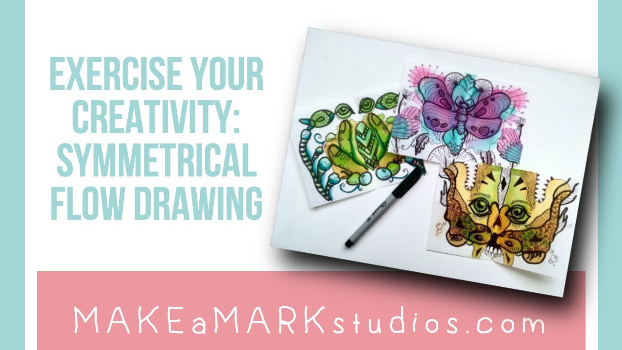 A Creative Exercise // How to do a Symmetrical Flow Drawing - YouTube