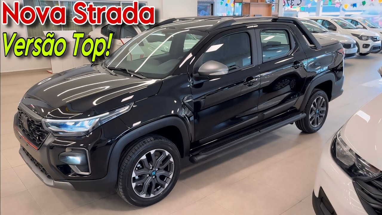 NOVA FIAT STRADA ULTRA! A VERSÃO TOP DE LINHA NA COR PRETO VULCANO ...