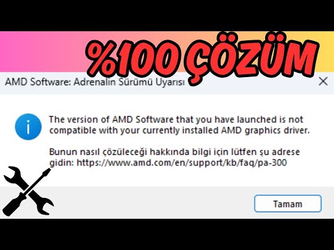 AMD SOFTWARE Adrenalin Sürümü Uyarısı Hatası Çözüm