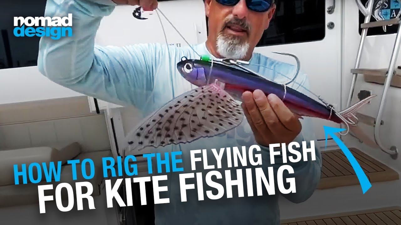 How to Rig a Nomad Slipstream Flying Fish for Kite Fishing - YouTube