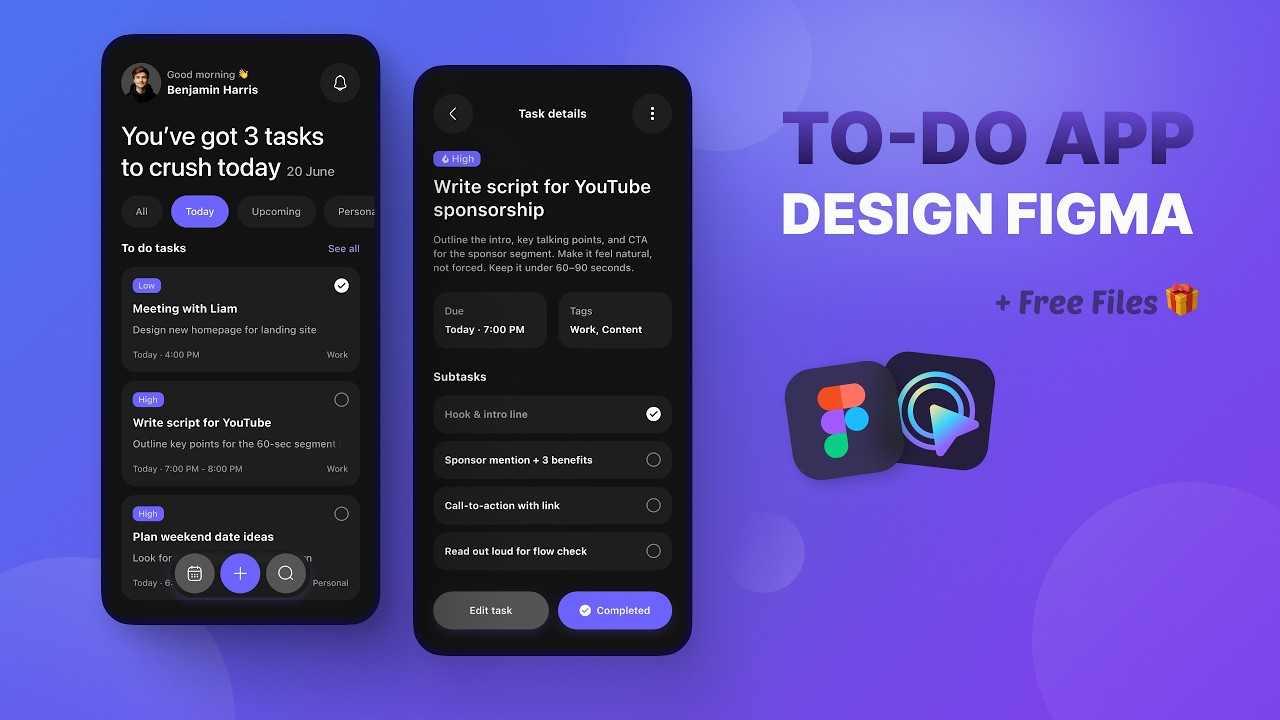 Design a To-Do List App UI in Figma | Dark Mode Mobile App - YouTube