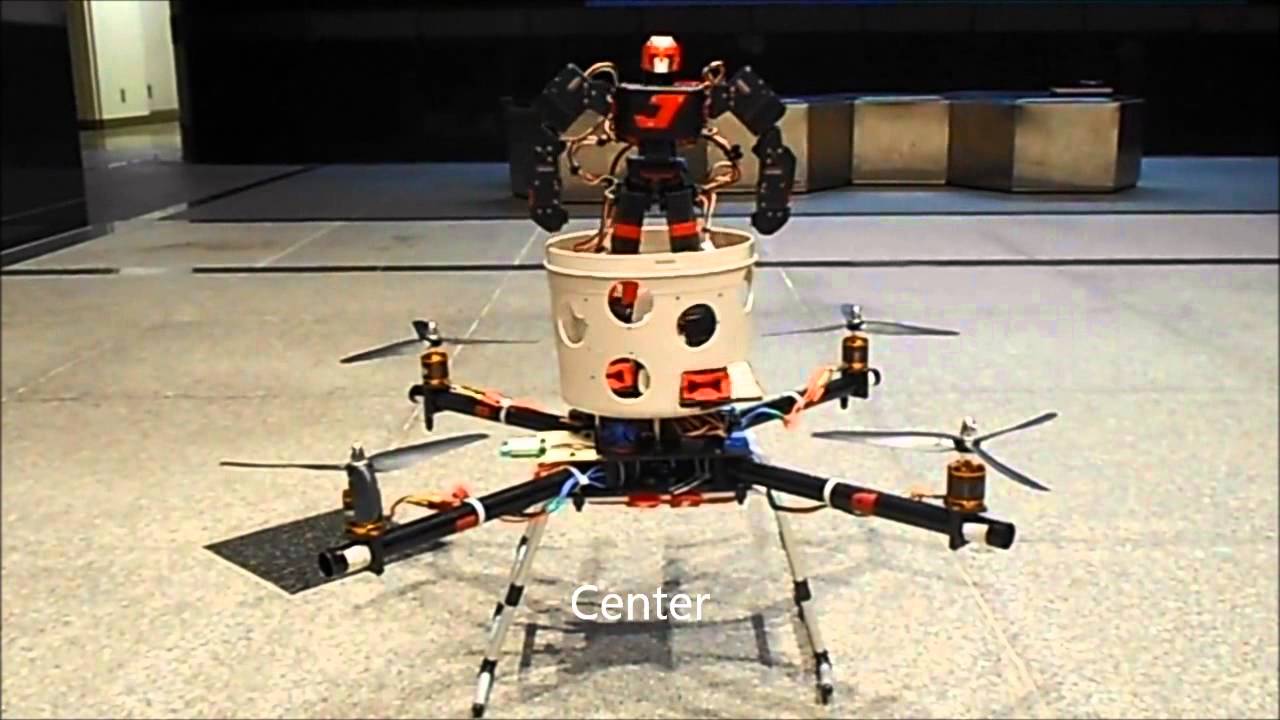 A Humanoid Robot Controls Quad Rotor Helicopter - YouTube