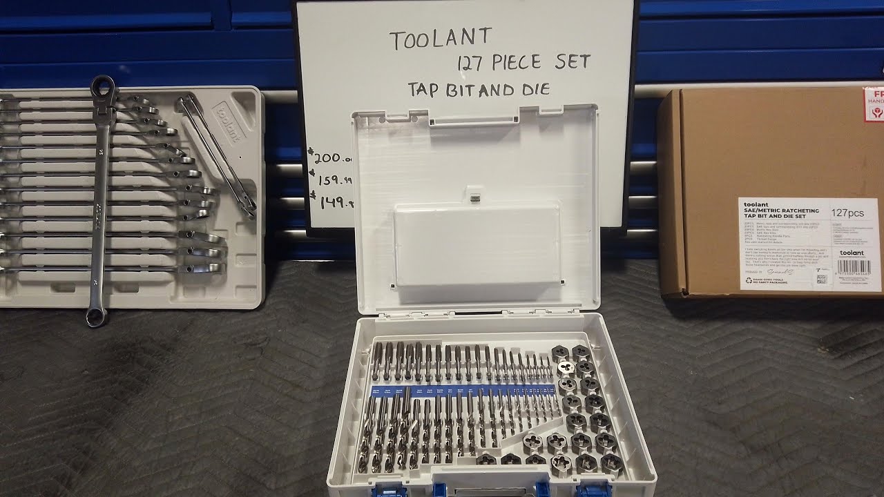 TOOLANT 127 PIECE TAP, DRILL BITS AND DIE SET, UNBOXING,MY THOUGHTS 🤔 ...