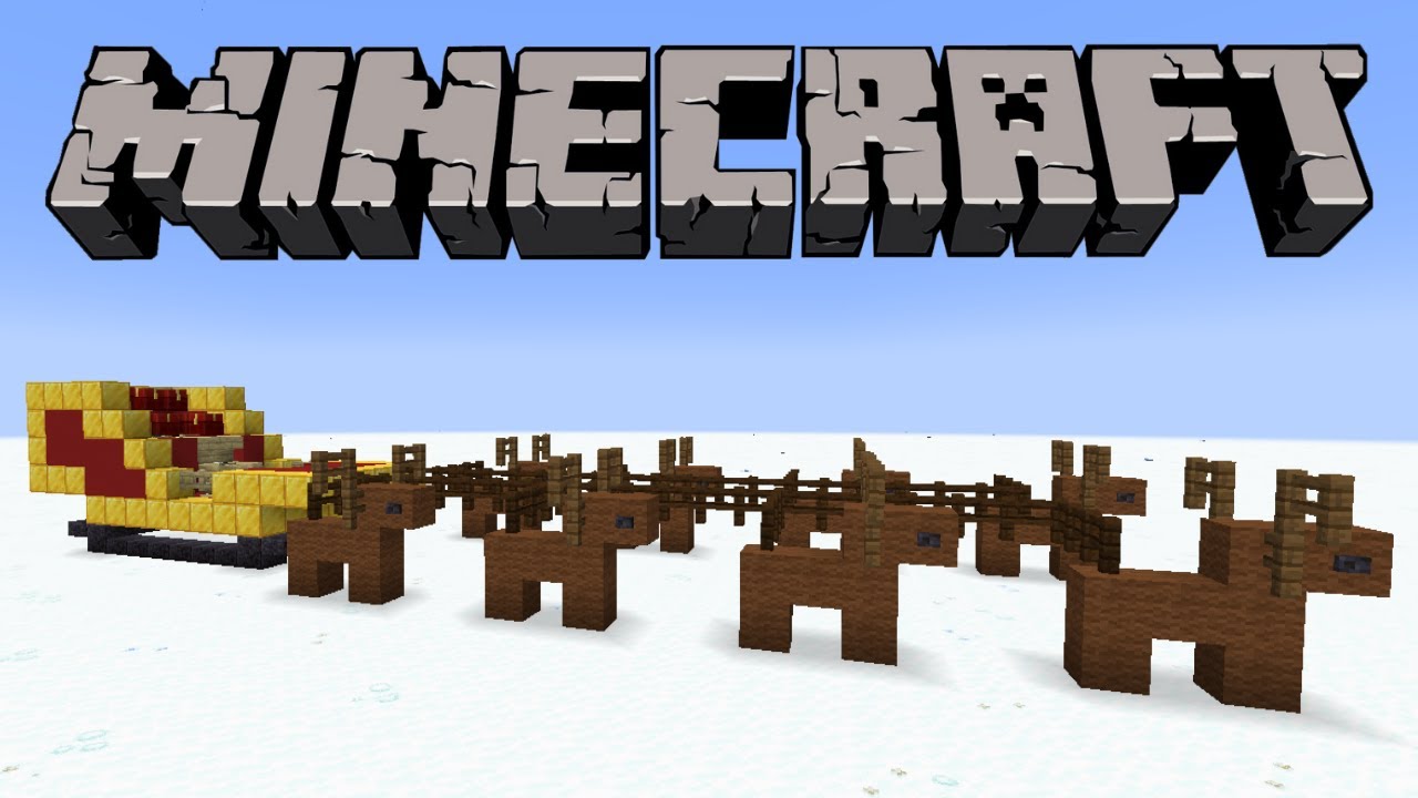 Minecraft How to Build Santa's Sleigh - YouTube